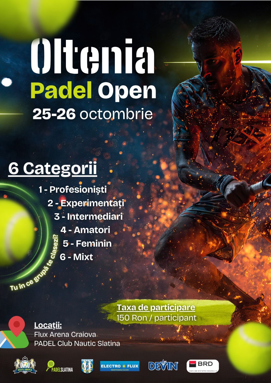 Padelul din Oltenia, într-un singur eveniment